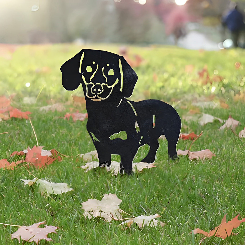Metal Dog Silhouette (On The Ground) – Bohometalart.com
