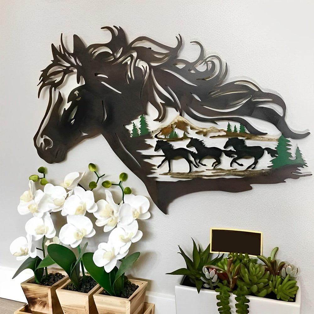 Horse Spirit Metal Wall Art – Bohometalart.com