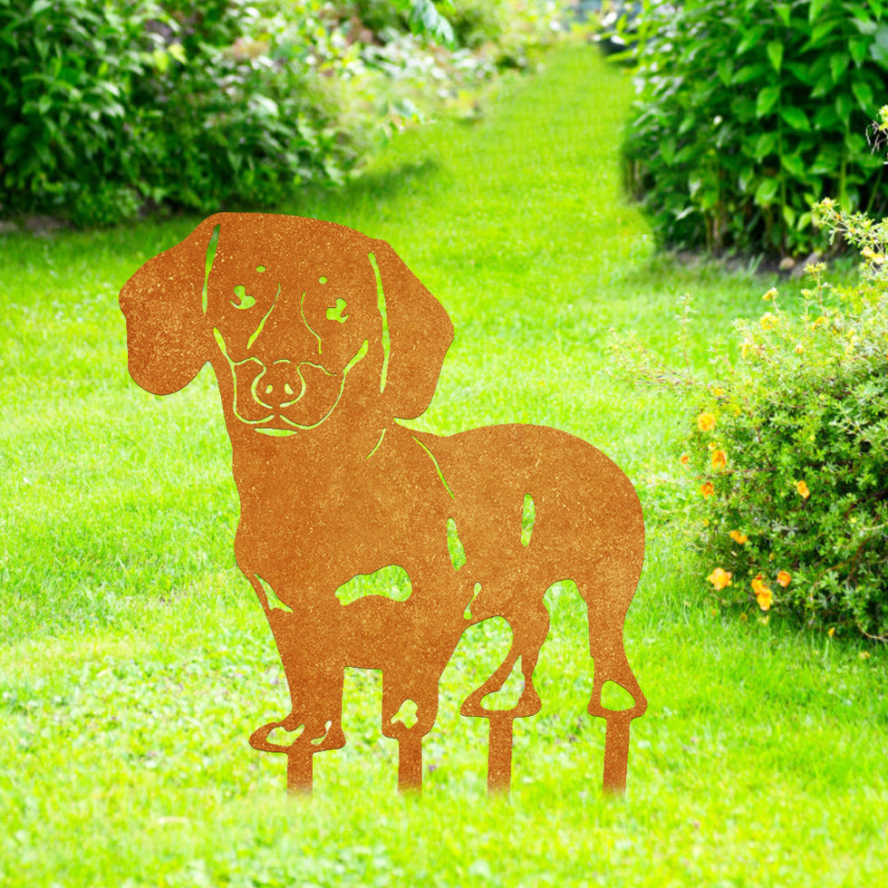 Metal Dog Silhouette (On The Ground) – Bohometalart.com