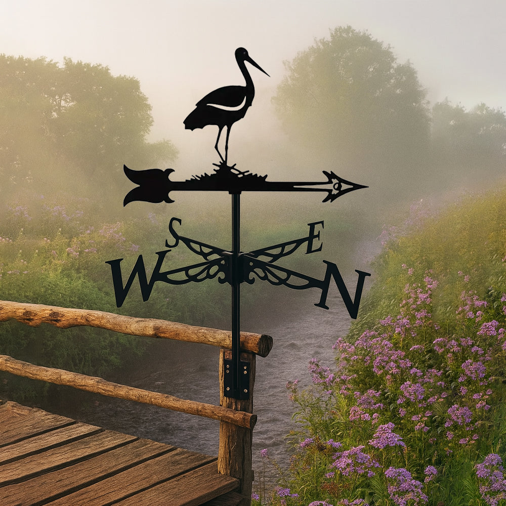 Wild Crane Stainless Steel Weathervane – Bohometalart.com