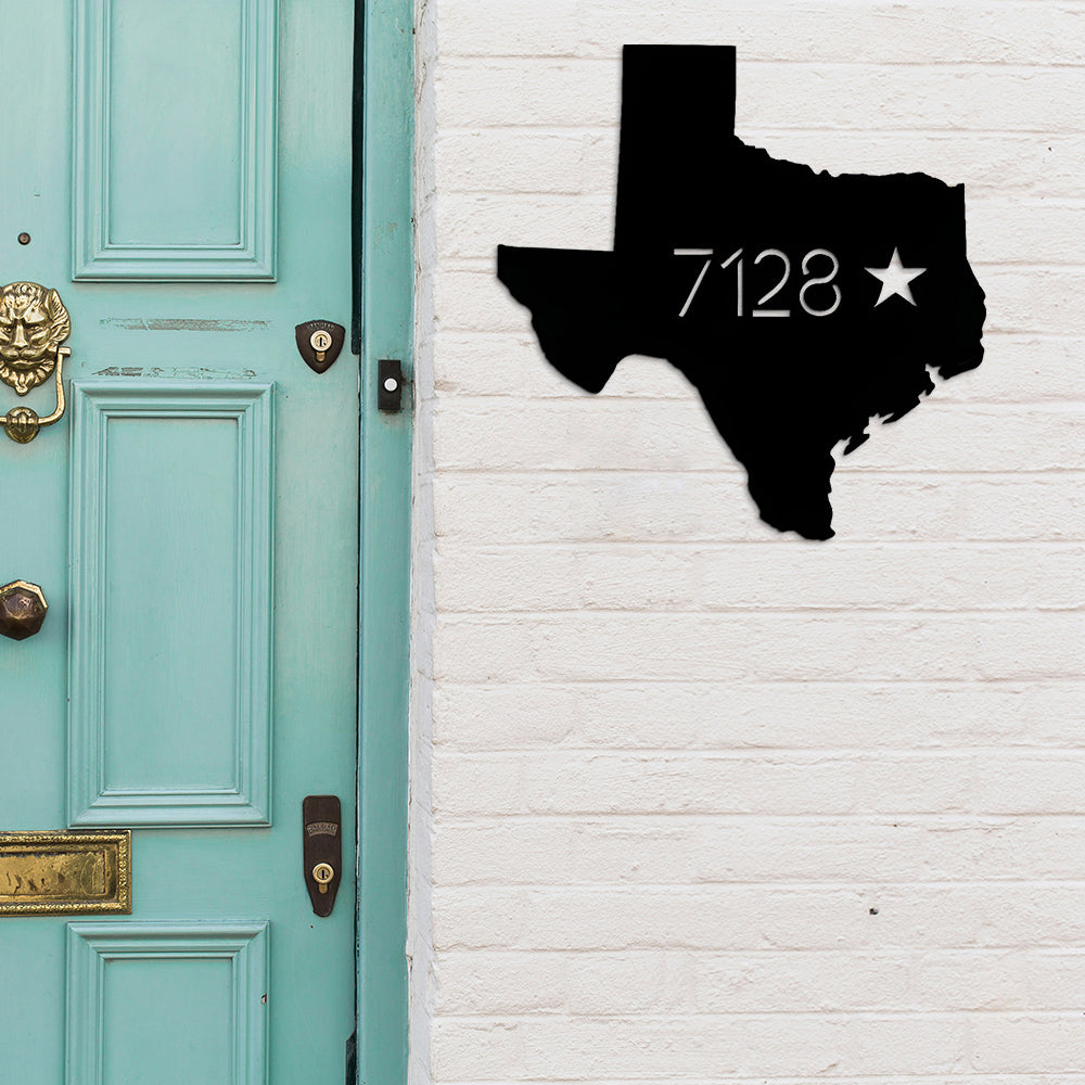 Texas Address Sign Custom – Bohometalart.com
