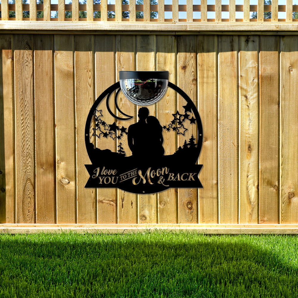 Eternal Vows Metal Wall Art With Solar Light Solar Wall Plaques ...
