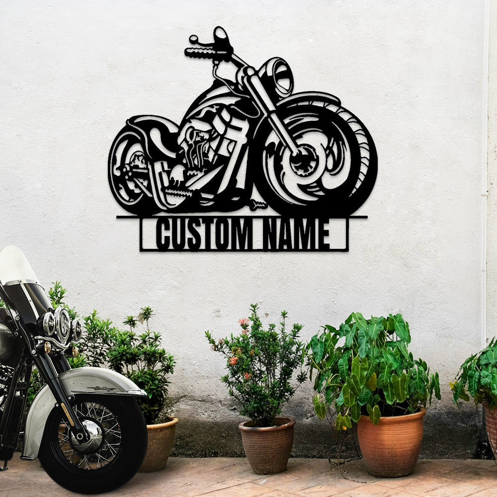 Motorcycle Metal Wall Art Custom Name Metal Sign – Bohometalart.com