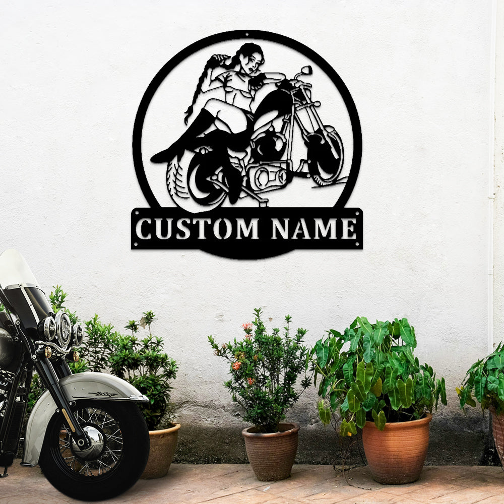 Motorcycle Metal Wall Art Custom Name Metal Sign – Bohometalart.com
