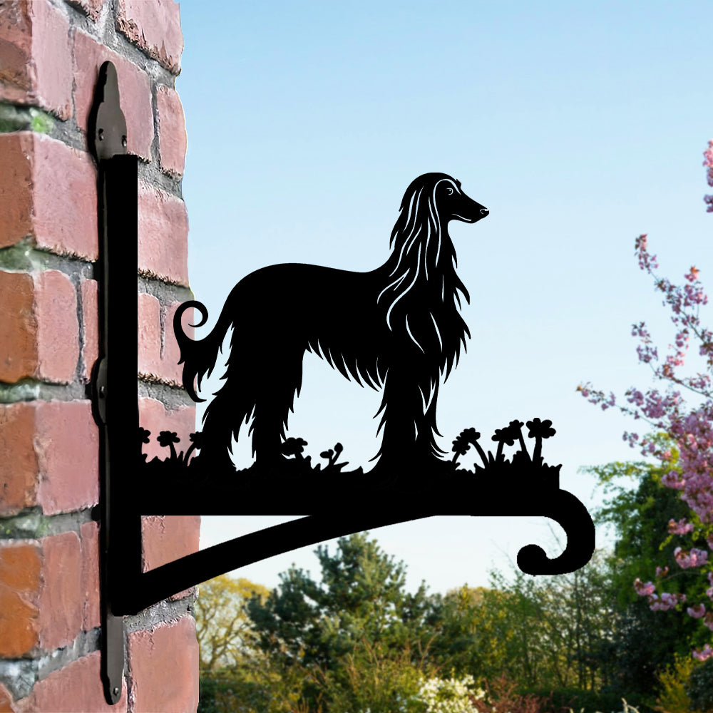 Afghan Hound Metal Hanging Bracket Plant Stand – Bohometalart.com