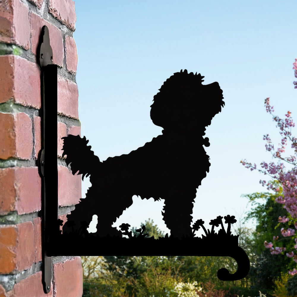 Bichon Frise Dog Metal Hanging Bracket Plant Stand – Bohometalart.com