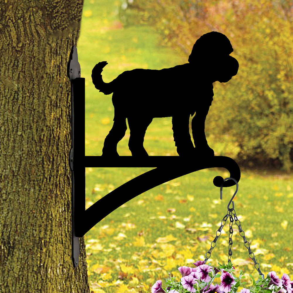 Cockapoo Silhouette Metal Hanging Bracket Plant Stand – Bohometalart.com