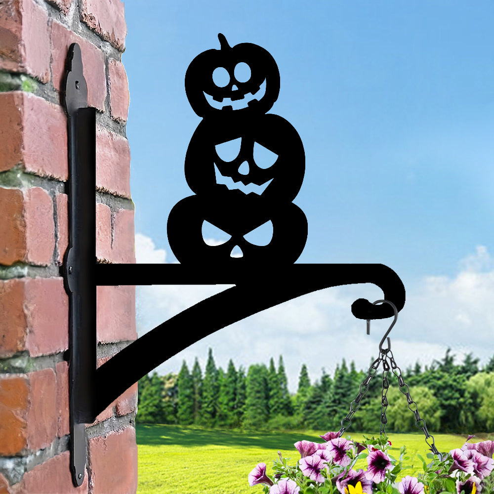 Pumpkins Halloween Metal Hanging Bracket Plant Stand – Bohometalart.com