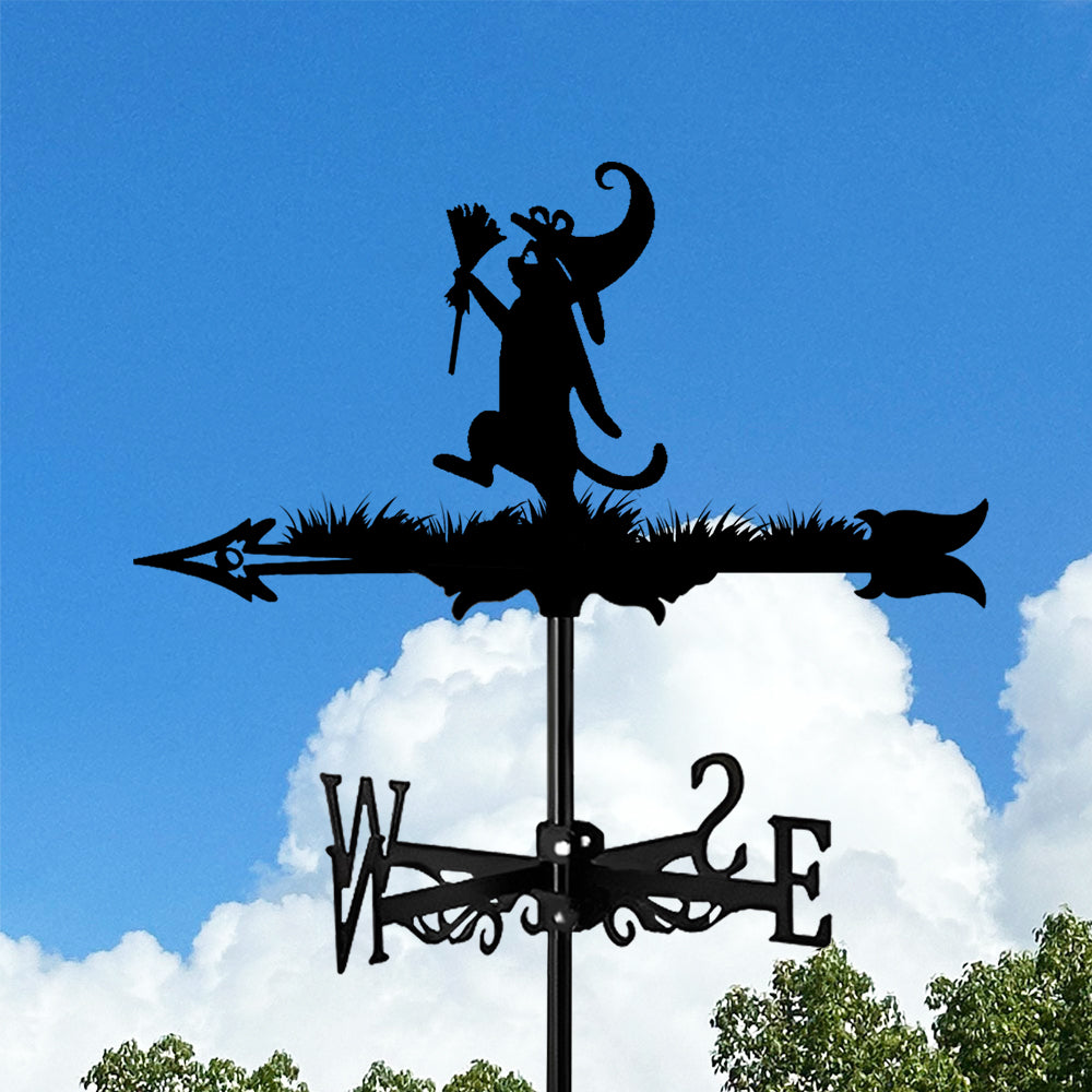 Funny Black Cat Halloween Stainless Steel Weathervane – Bohometalart.com