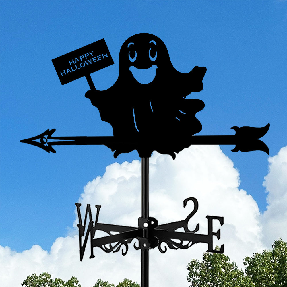 Cute Ghost Halloween Stainless Steel Weathervane – Bohometalart.com