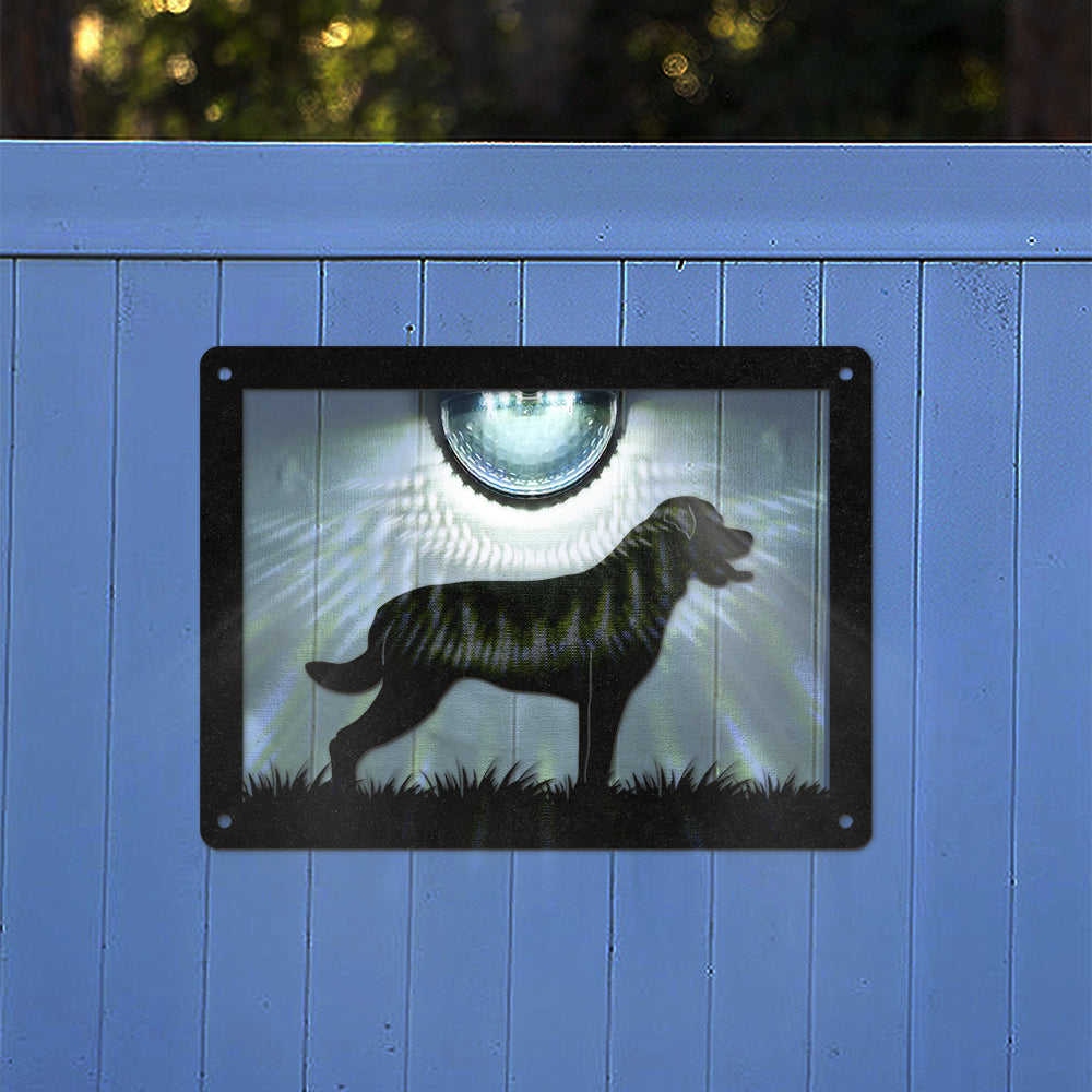Rottweiler Metal Wall Art With Solar Light Solar Wall Plaques ...