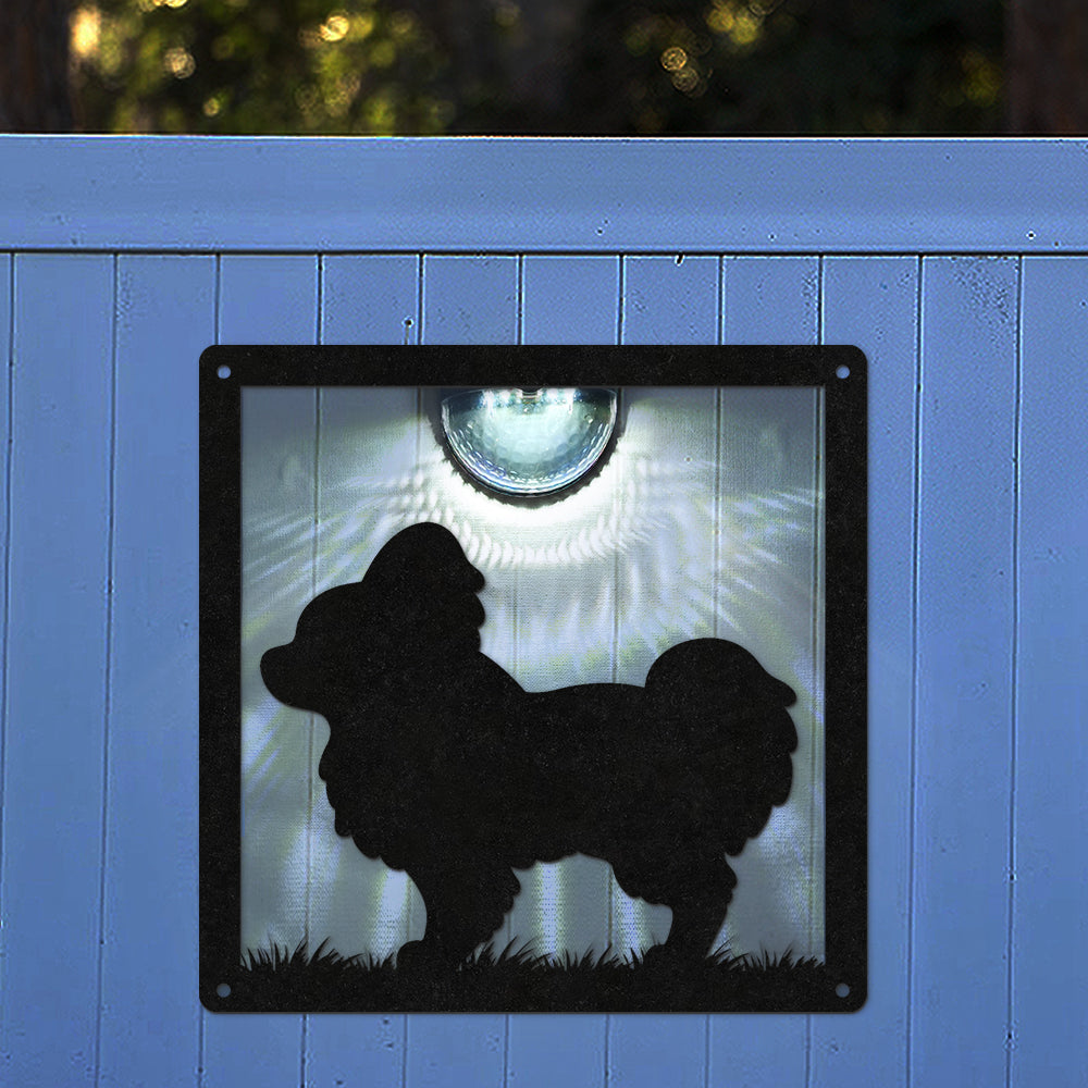 Papillon Metal Wall Art With Solar Light Solar Wall Plaques ...