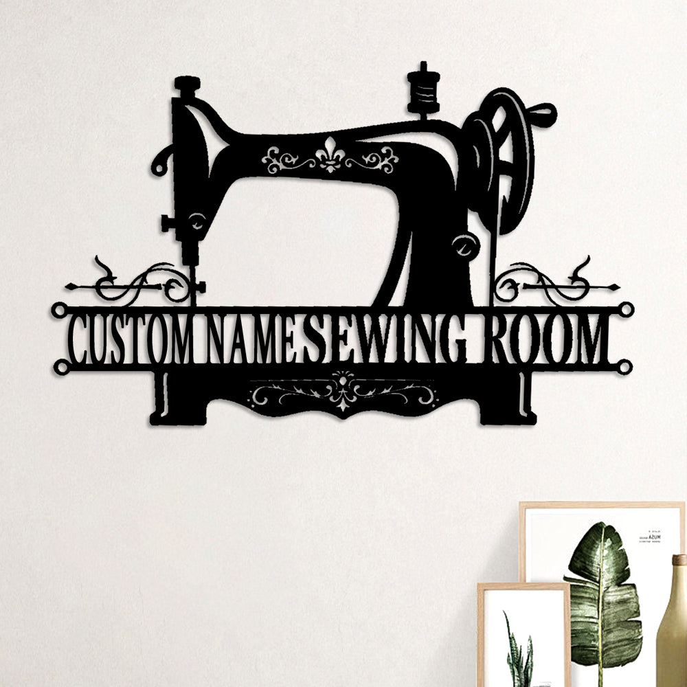 Custom Sewing Machine Metal Wall Art Decoration – Bohometalart.com