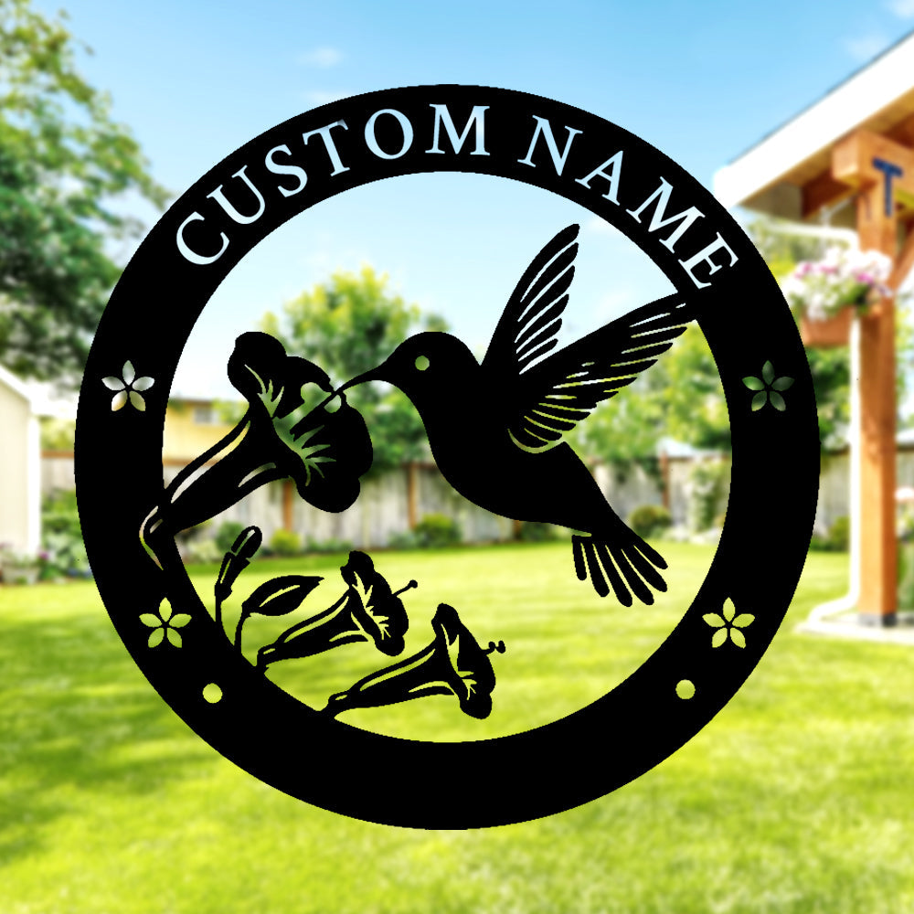 Custom Hummingbird Metal Sign Metal Wall Art Decoration – Bohometalart.com