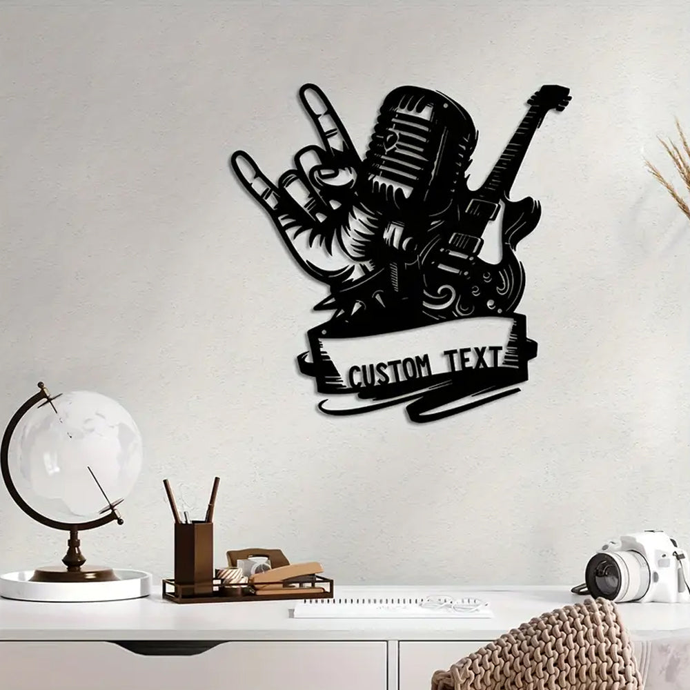 Custom Music Themed Sign Metal Wall Art Decoration – Bohometalart.com