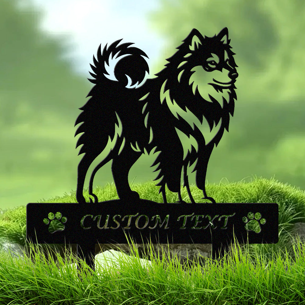 Finnish Lapphund Custom Dog Silhouette Metal Yard Stake – Bohometalart.com