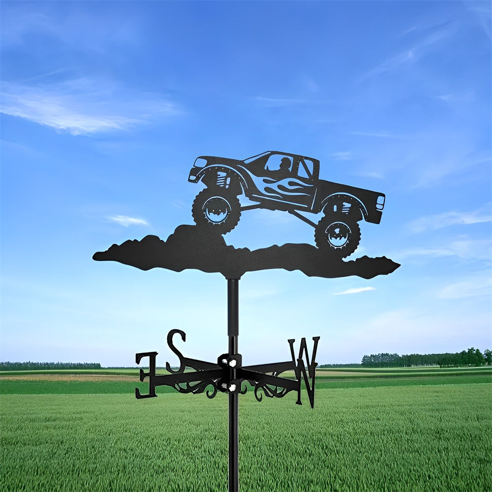 Mountain Off-Road Vehicle Stainless Steel Weathervane – Bohometalart.com