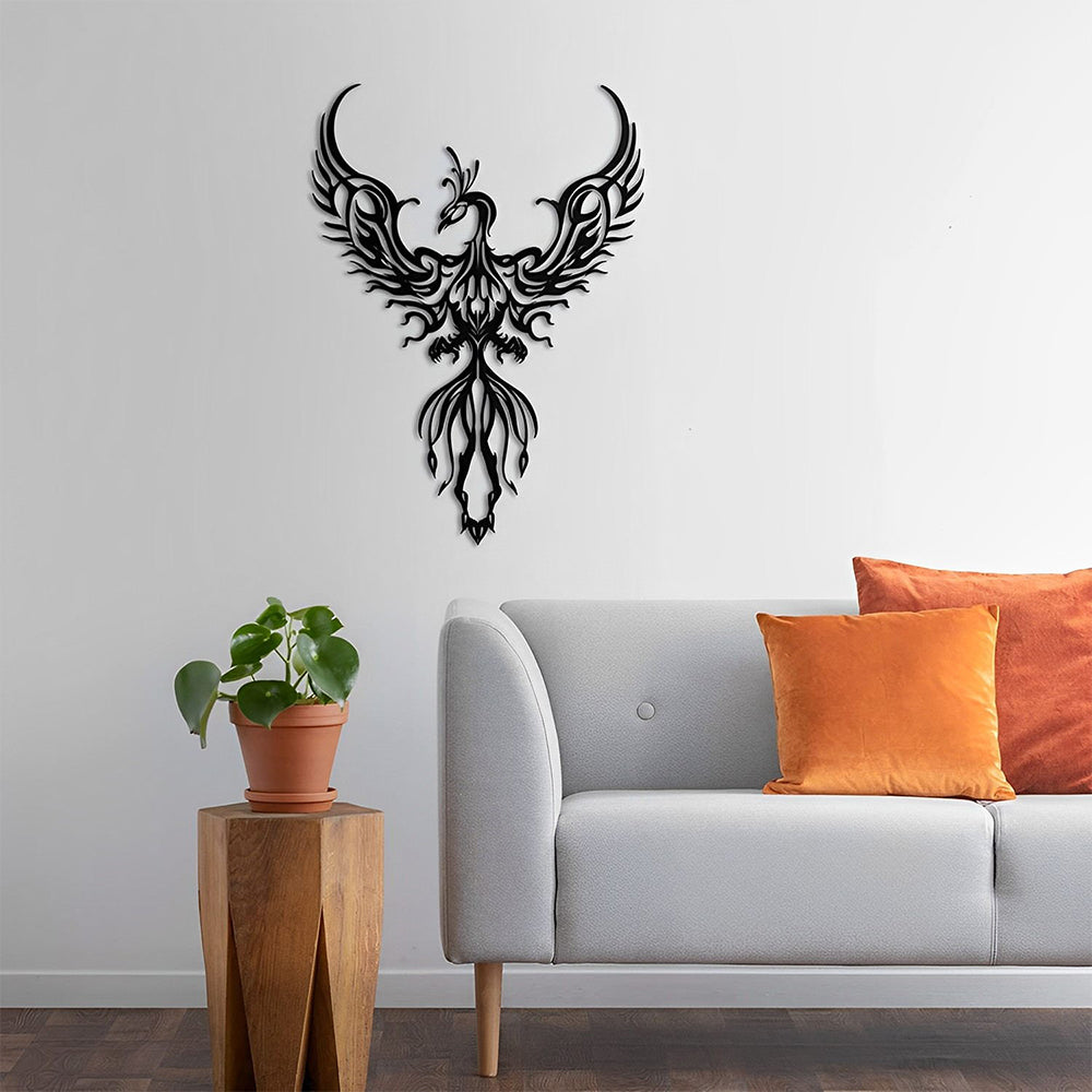 Rising Phoenix Metal Wall Art – Bohometalart.com