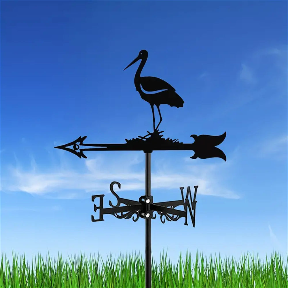 Wild Crane Stainless Steel Weathervane – Bohometalart.com